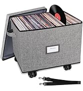 Amazon.com: 12-Inch Vinyl Record Storage Boxes with Lids and Handles ...