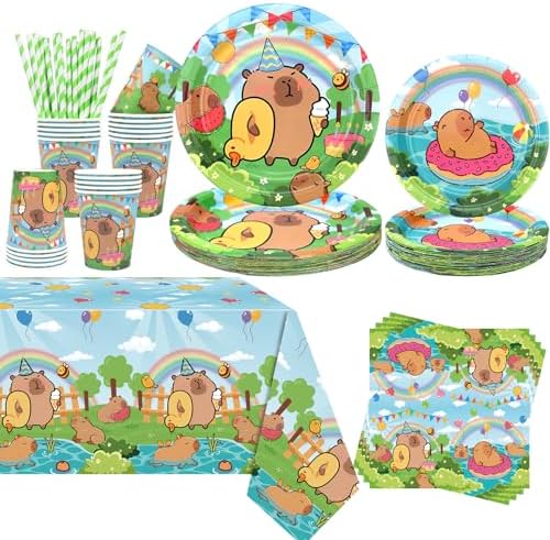 Amazon.com: KEFAN Capybara Birthday Party Decorations, Capybara Theme ...
