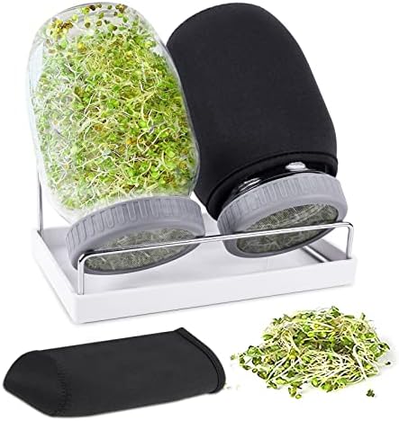 Sun & Sprouts The Original Complete Sprouting Kit - 2 Large Wide-Mouth ...