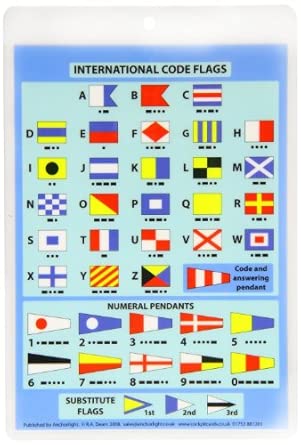 International Code Flags: Encapsulated Card with Meanings on Reverse ...
