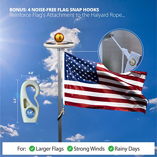 Snapklik.com : Flag Pole Light Solar Powered - Waterproof ...