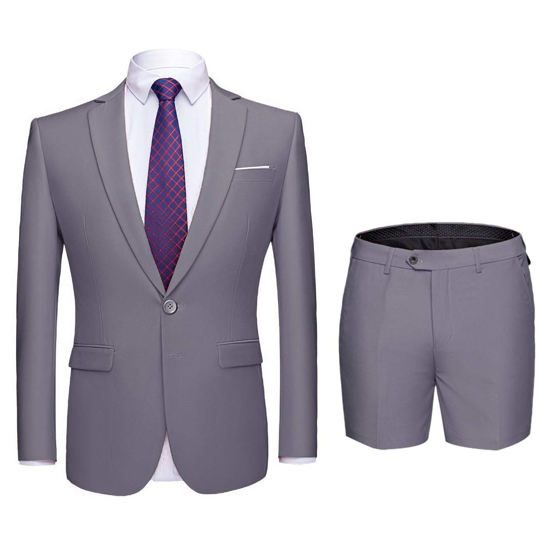 Snapklik.com : MYS Mens 2 Piece Slim Fit Suit, One Button Blazer And ...