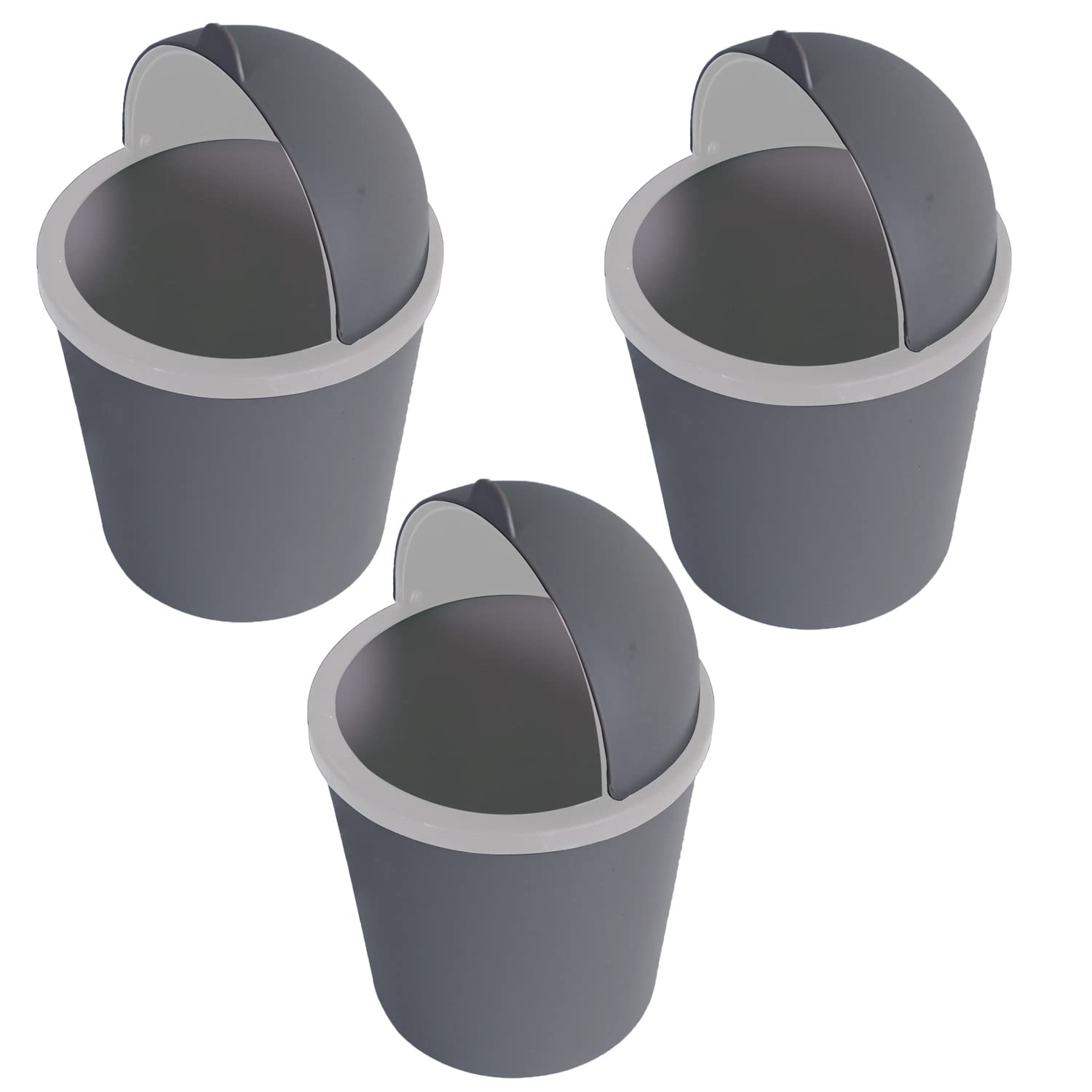 Kuber Industries (Pack of 3) Table Dustbin | Desk Dustbin With Attached ...