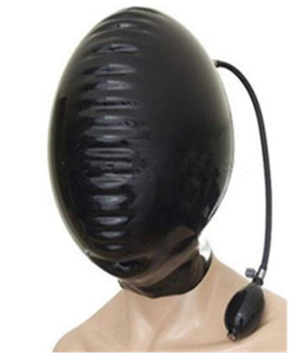 Amazon.com: MFMYEE 100% SM Fully Enclosed Double Layer Latex Mask ...