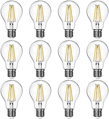 CRIRY Dimmable LED Light Bulbs 60W Equivalent, 2700K Warm Soft White ...