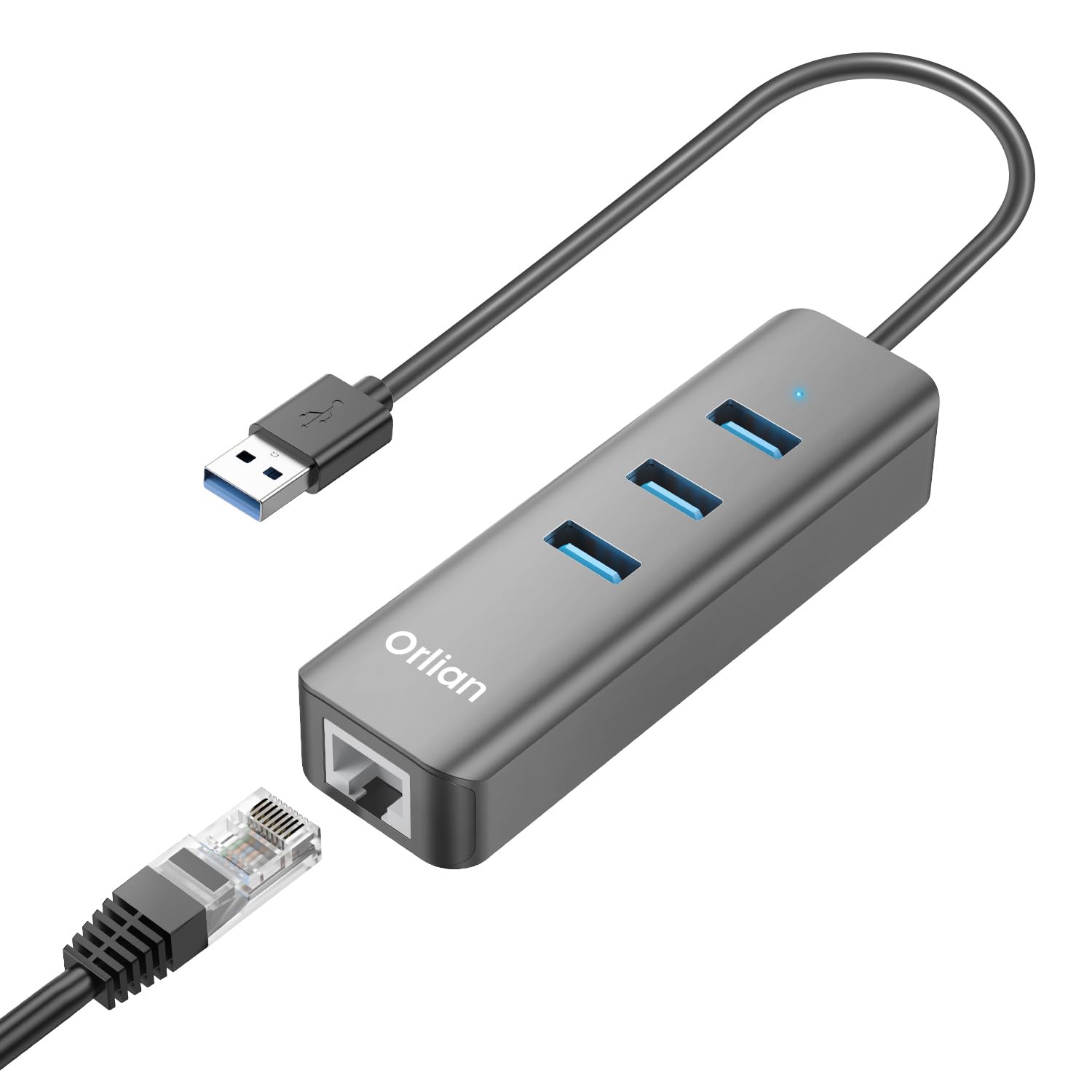 Amazon.com: Orlian USB 3.0 Hub with RJ45 1Gbps Ethernet Port Slim ...