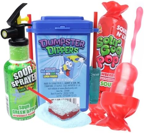 Amazon.com : Sweetzo Ultimate Sour Candy Variety Pack - Spray, Goo ...