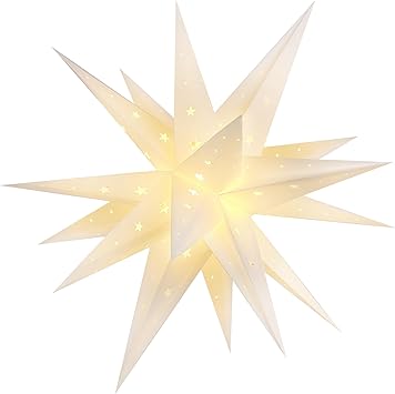 Amazon.com: 18" Moravian Star Outdoor Light, Waterproof 3D Christmas ...