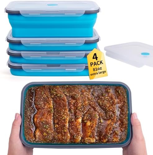 Amazon.com: Extra Large Collapsible Food Storage Containers with Lid ...