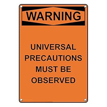 Amazon.com: Weatherproof Plastic Vertical OSHA Warning Universal ...