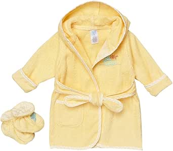 Amazon.com: Spasilk Hooded Terry Bathrobe with Booties, Ideal Baby Bath ...