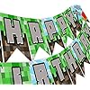 Amazon.com: Gaming Pixel Blast Happy Birthday Banner - Pixel Party ...