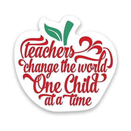 Amazon.com - Teachers Change The World One Child at A Time Vinyl Decal ...