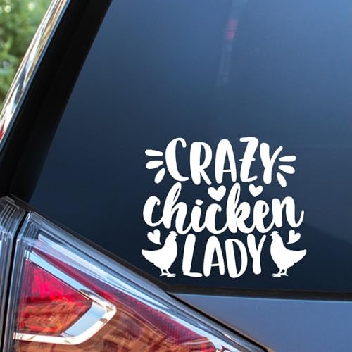 Amazon.com: Sunset Graphics & Decals Crazy Chicken Lady Funny Decal ...