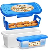 Amazon.com: Batter Breader Shaker Bowl with Lid, 2-pack Mess Free ...