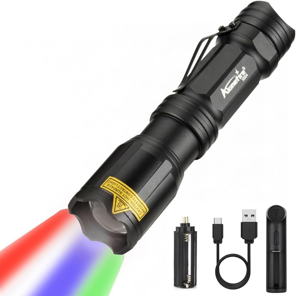 Amazon.com: ULTRAFIRE Blue Light Flashlight, 450-460nm Single Mode LED ...