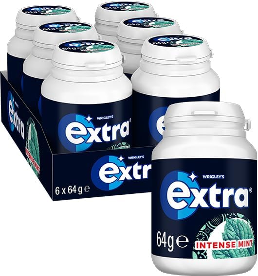 Extra Intense Mint, Sugar Free Chewing Gum, 64g Bottle (Case of 6 ...