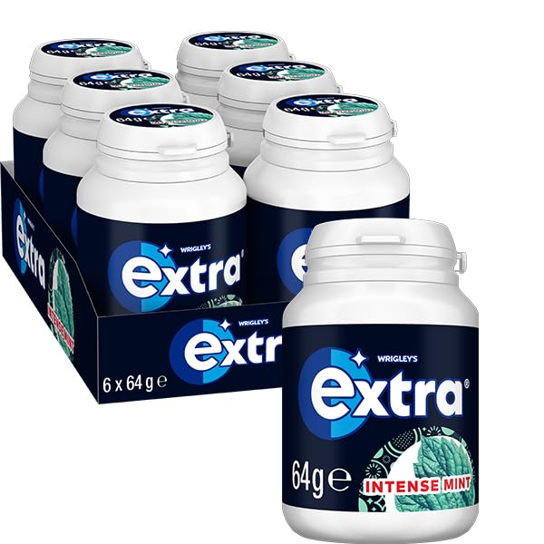 Extra Intense Mint, Sugar Free Chewing Gum, 64g Bottle (Case of 6 ...