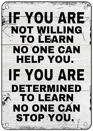 Amazon.com: If You Are Not Willing To Learn Metal Tin Sign for Home ...