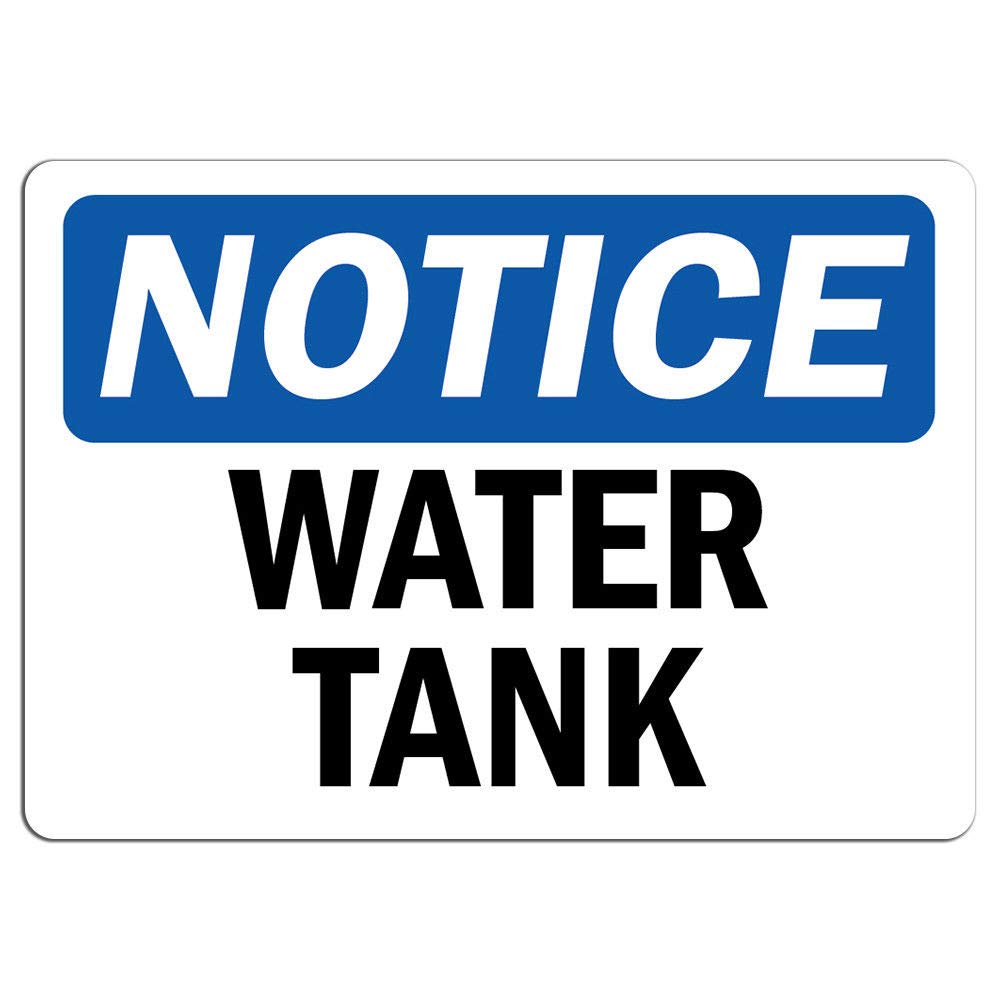 Amazon.com : Notice - Water Tank Sign | Label Decal Sticker Retail ...