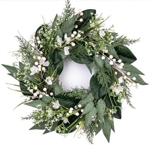 Amazon.com: ALLHANA Hydrangea Summer Wreath for Front Door, 16-18 Inch ...