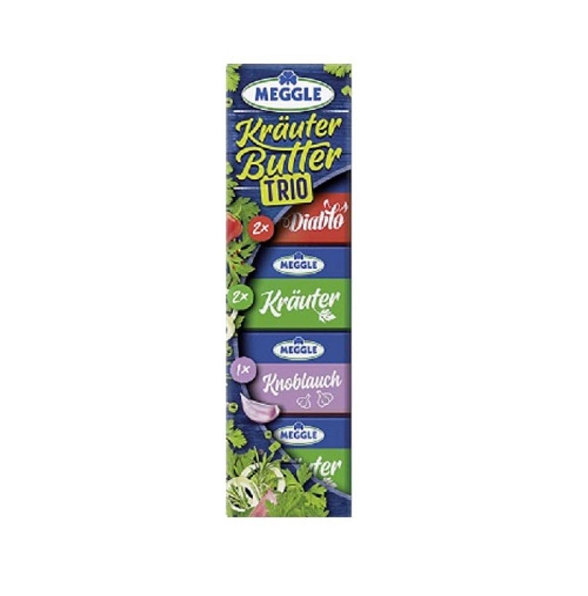 Meggle Kräuterbutter Trio Riegel, 100 g : Amazon.de: Lebensmittel ...