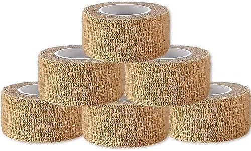 Amazon.com: Self Adhesive Elastic Bandage Wrap - Pack of 8 Rolls 1" x 5 ...
