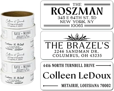 Amazon.com : Personalized Address Labels, White Matte Finish, Custom ...