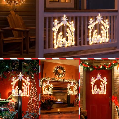 Marchpower Lighted Christmas Window Decorations Indoor, Christmas ...