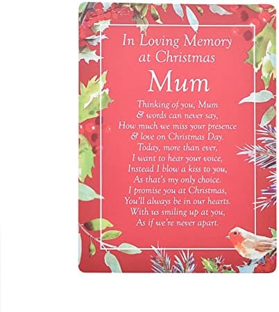 In Memory at Christmas Graveside Memorial Card with Robin Image - Mum ...