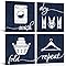 Amazon.com: HOMEOART Laundry Room Decor Blue Pictures Wash Dry Fold ...