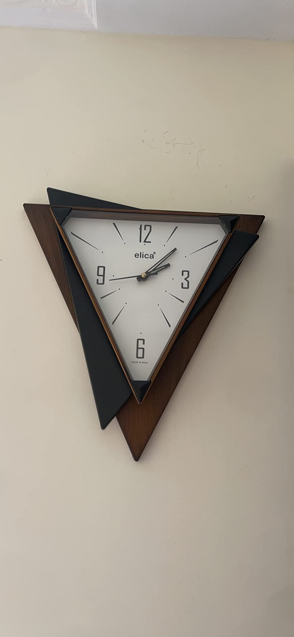 Buy Elica Retro Triangle Pendulum Wall Clock (39.5 cm x 7 cm x 39.5 cm ...