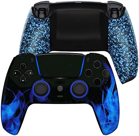 Amazon.com: eXtremeRate Luna Redesigned Blue Flame Front Shell Touchpad ...