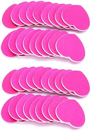 Amazon.com : 40Pcs Heart Shape Double Sided Disposable Nail File Strips ...