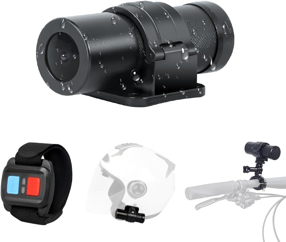 VSYSTO Helmet Camera for Bicycle Motorcycle, Remote Control, WiFi HD ...