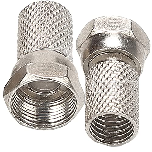 Fohevers 2 Pcs F Type Male Plug Coax Adapter RG6 Male Adapter Coaxial ...