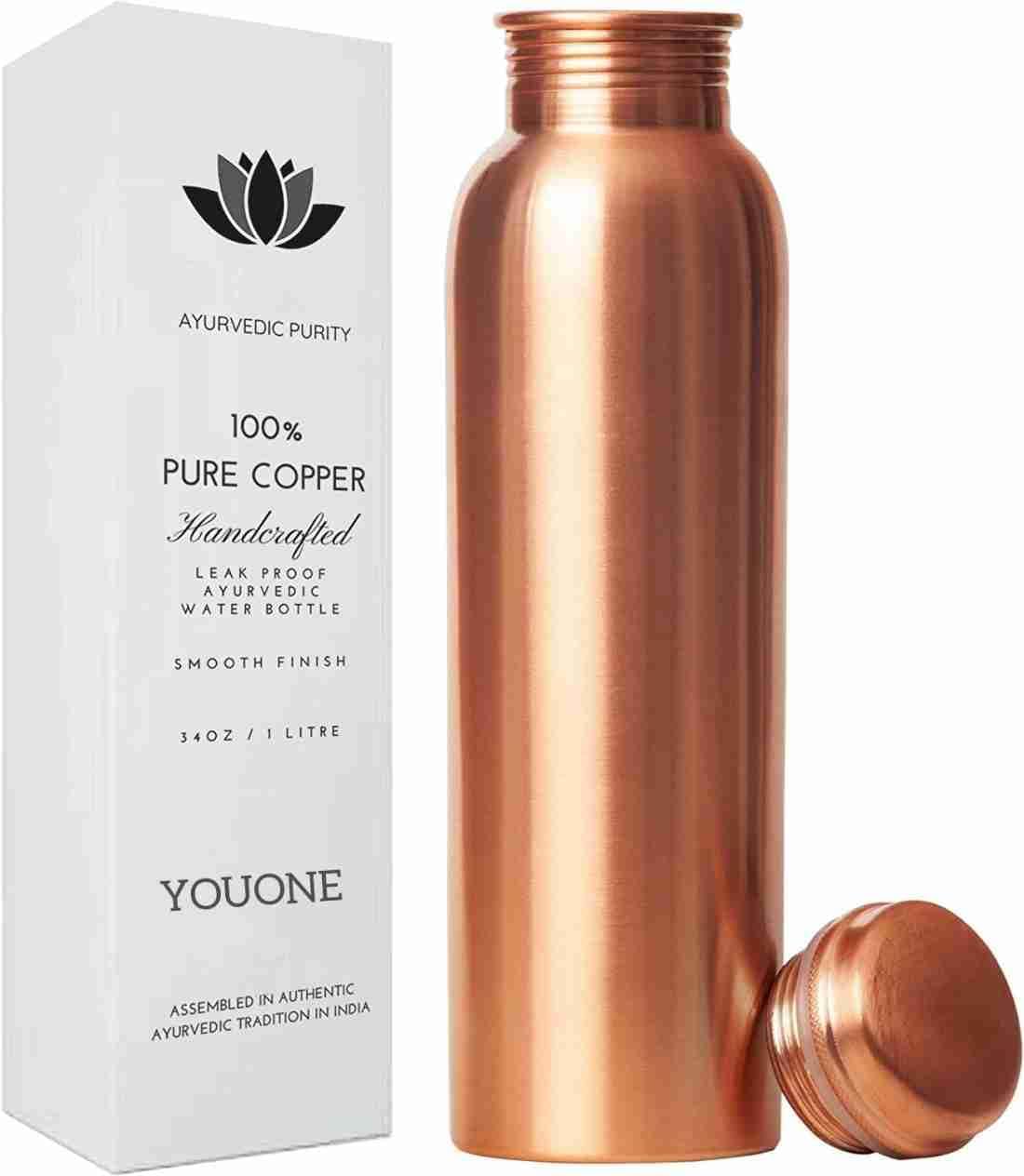 KC Copper Water Bottle and Jug Combo Set - 1000 ml Bottle, 1500 ml Jug ...