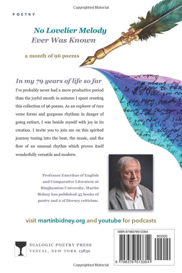 Snapklik.com : No Lovelier Melody Ever Was Known: A Month Of 96 Poems ...