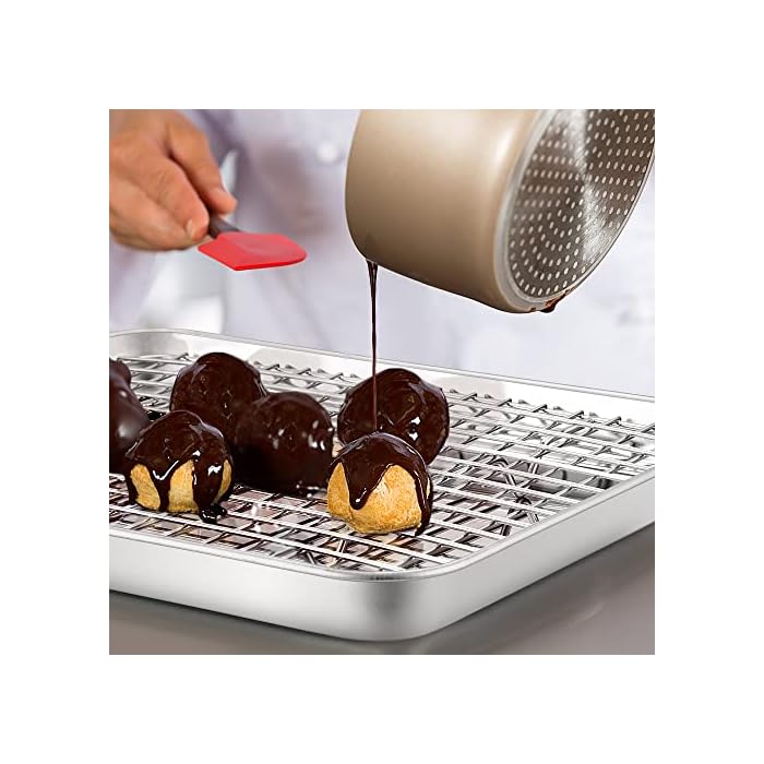 Buy TeamFar Mini Cooling Rack Set of 2, Stainless Steel 8.75’’ x 6.25 ...