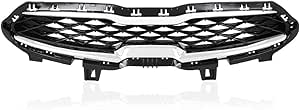 Amazon.com: CNNELL Front Upper Grille Grill with Chrome Trim Compatible ...