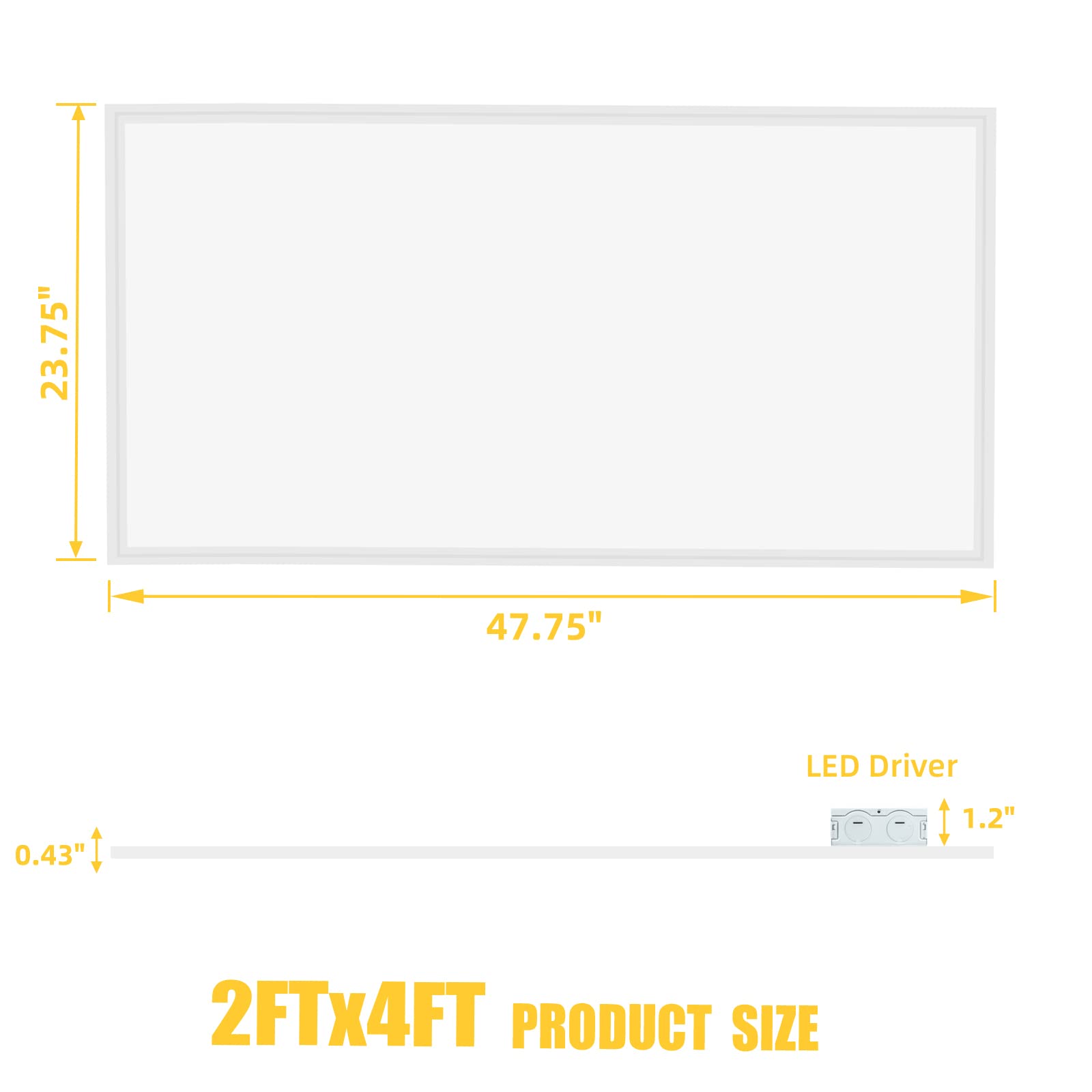 Britelumen 4PCS 2x4 LED Flat Panel Light,5000K,75W,7800LM,0-10V ...