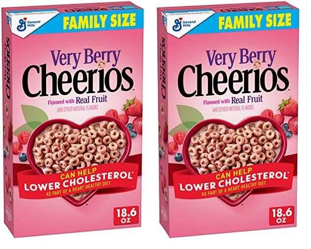 Amazon.com: Cheerios Very Berry Cheerios Heart Healthy Cereal, Gluten ...