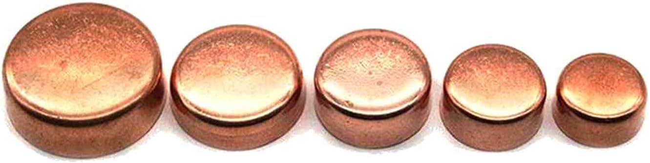 Inner Diameter 3/8" 1/2" 10mm to 54mm End Cap Copper Stop End Feed Pipe ...