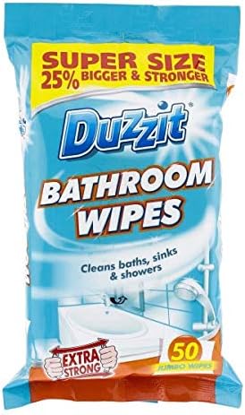 Duzzit Bathroom Wipes-Pack Of 50, Blue : Amazon.co.uk: Grocery