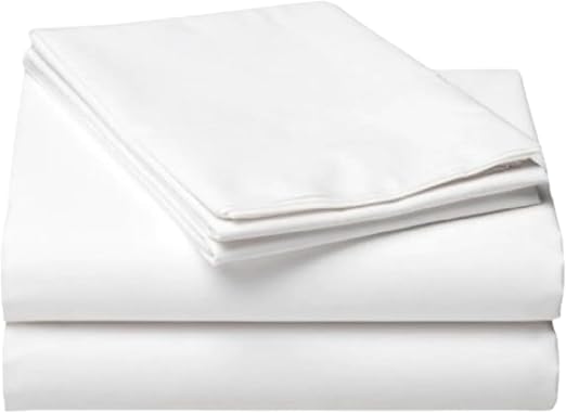 Amazon.com: Kemp USA White Bedding Flat Sheets - Breathable, Compact ...