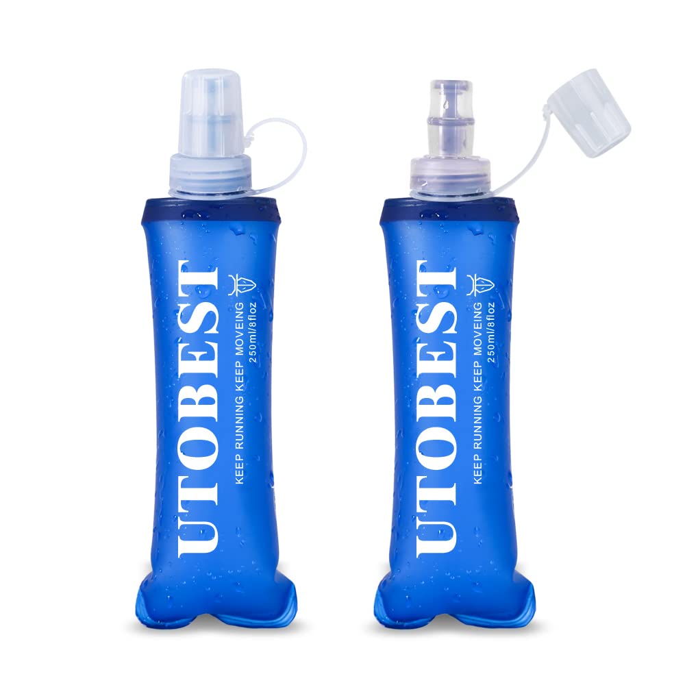 Amazon.com: UTOBEST Soft Flask, 2 Pack Soft Flask Running Bottles 250 ...