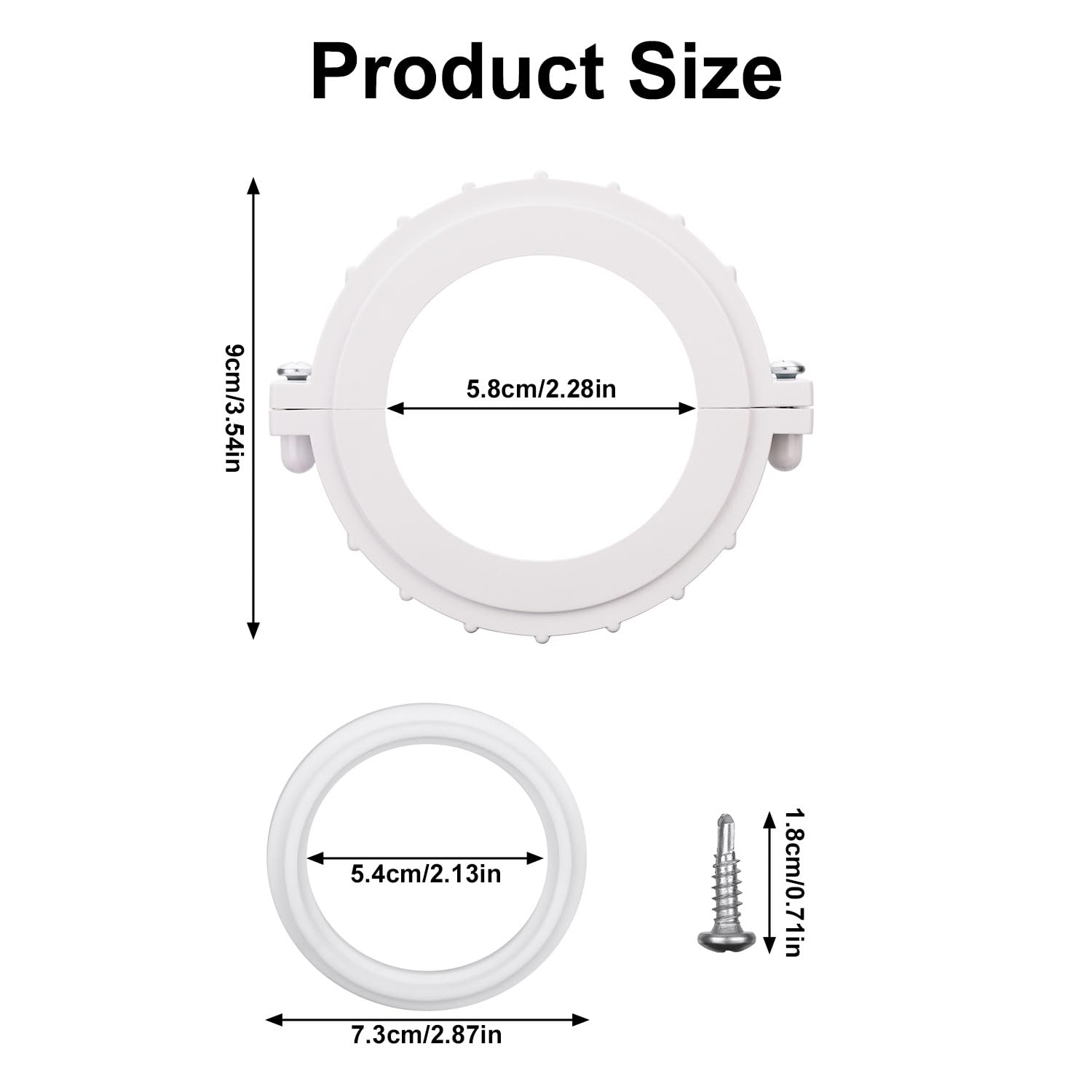 Hot Tub Split Nut, Spa Split Nut with Screw and O-Rings Replacement Heater Union Split Nut Pump ...