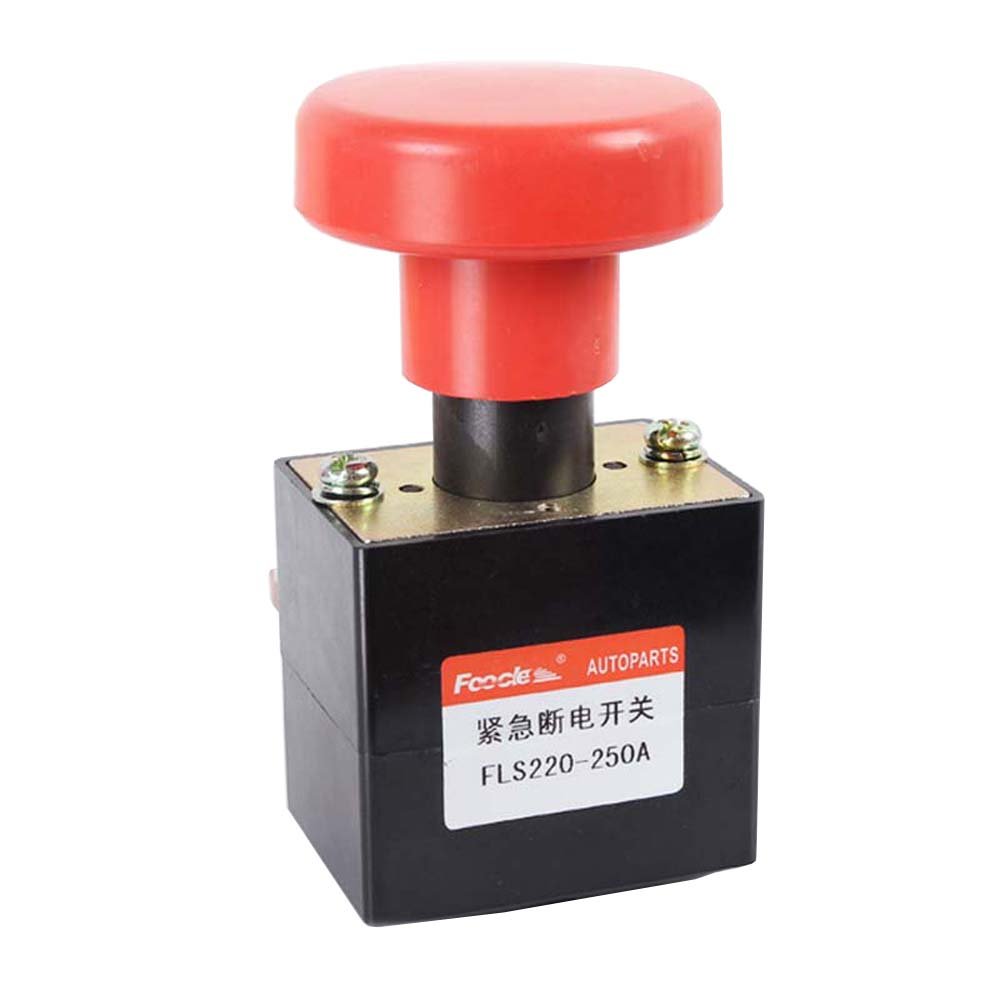 Buy FLS220-250A DC 12-250V 250A Emergency Stop Push Button Switch Red ...