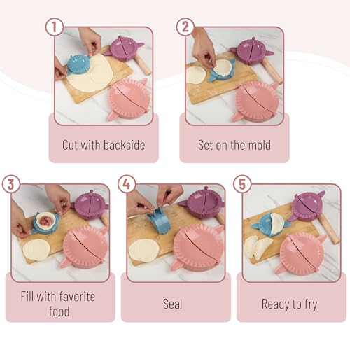Snapklik.com : BTaT- Empanada Dough Press Set, 3 Pack, Empanada Press ...
