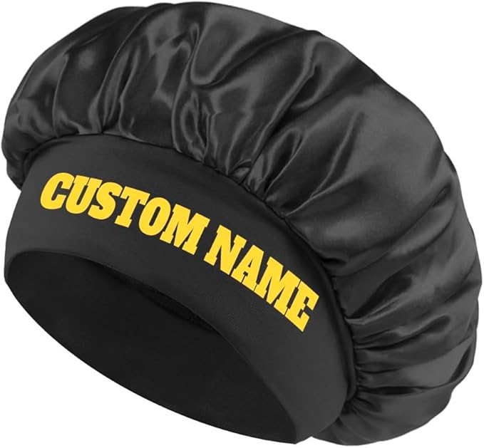 Custom Name Logo Silk Bonnet Hairband for Sleeping Women Personalized ...